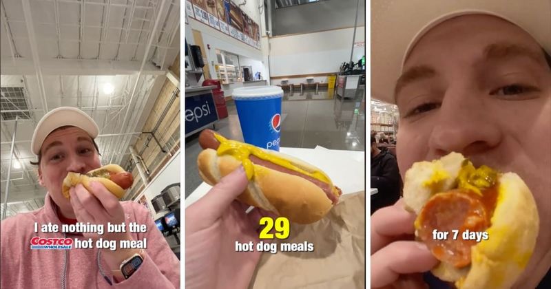 Here's the TikToker who ate Only Costco Hot Dogs for a Week to Save ...
